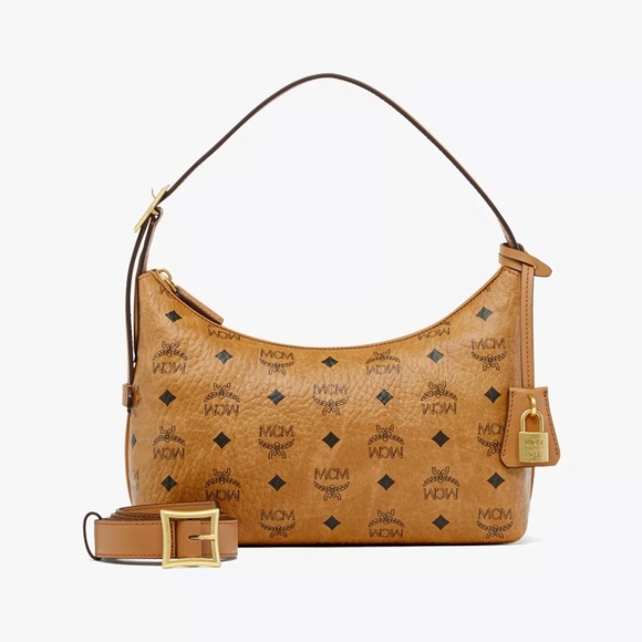 MCM | Bags | New Mcm Brown Monogram Aren Hobo Bag | Poshmark